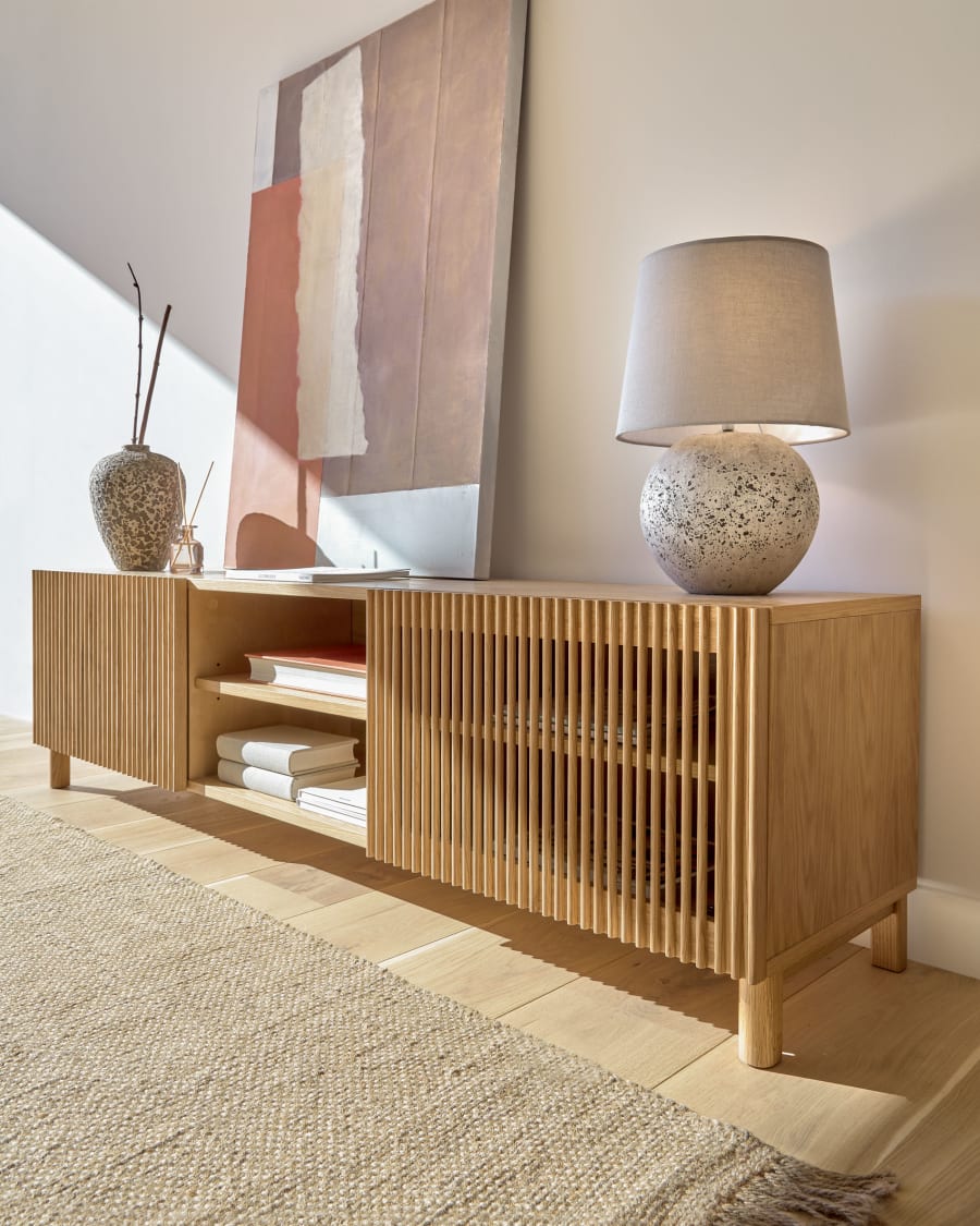 Japandi Solid Oak TV Stand | JapandiStore